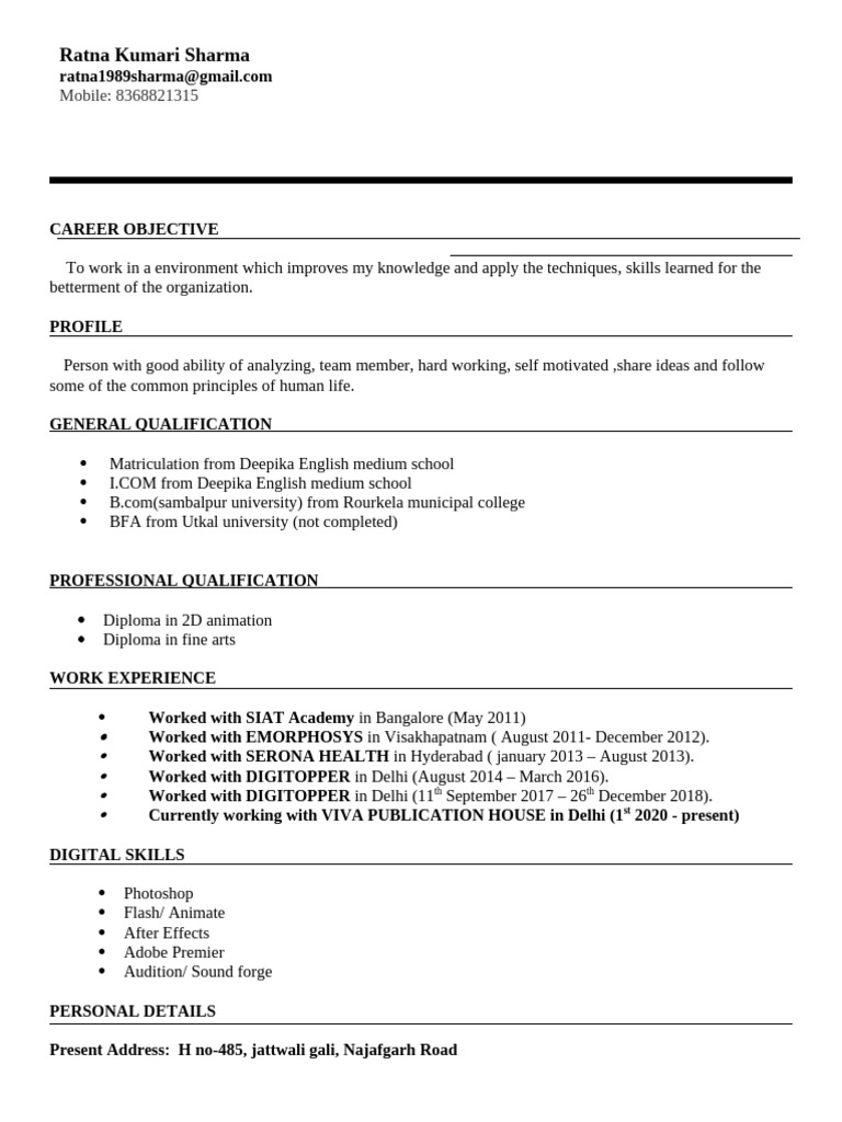 Resume Updated DD | PDF