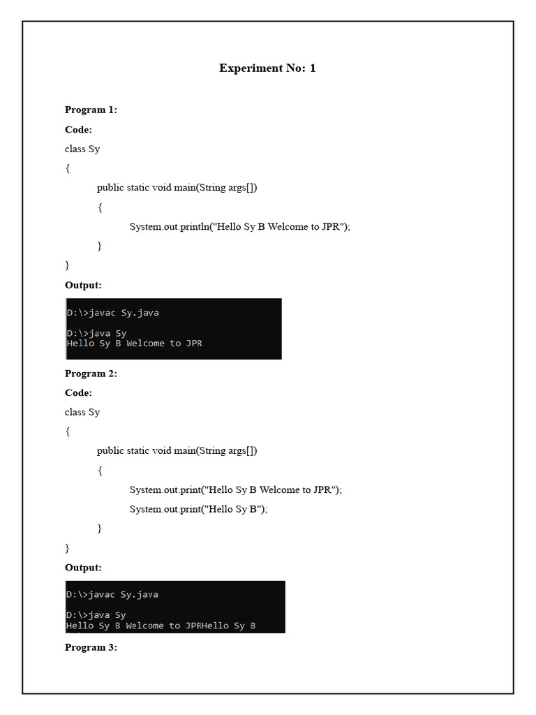 JPR Manual Answers Experiment 1 | PDF