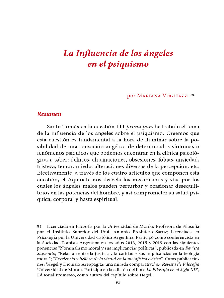 La Influencia de Los Angeles en El Psiqu | PDF | Tomás de Aquino | Verdad