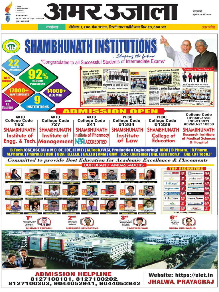 Amar Ujala Mau 16-05-2025 | PDF