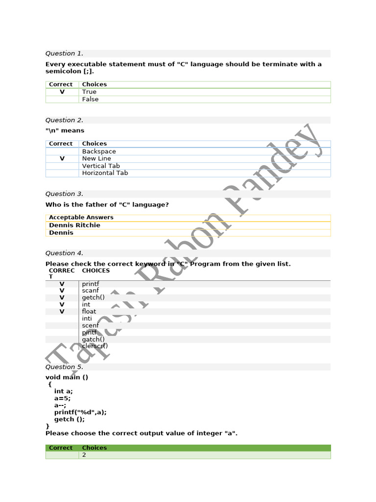 Tapash Pandey | PDF | Integer (Computer Science) | C (Programming Language)