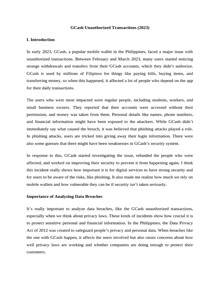 CIPRIANO, REYMARK B. BREACH ANALYSIS | PDF | Security | Computer Security