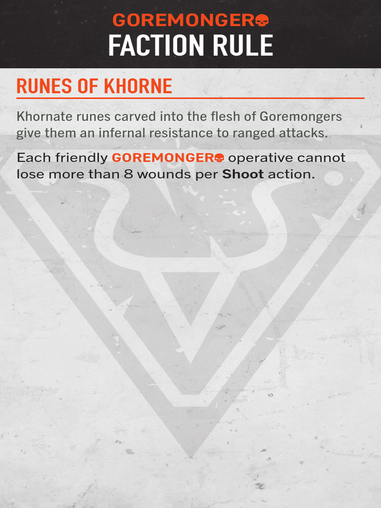 Goremonger Faction Rules Overview | PDF