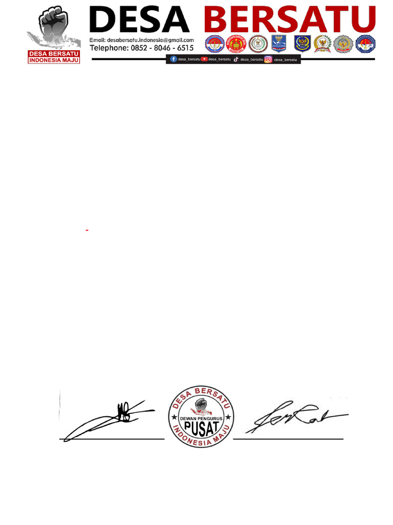 Undangan Musda Desa Bersatu Provinsi NTB | PDF