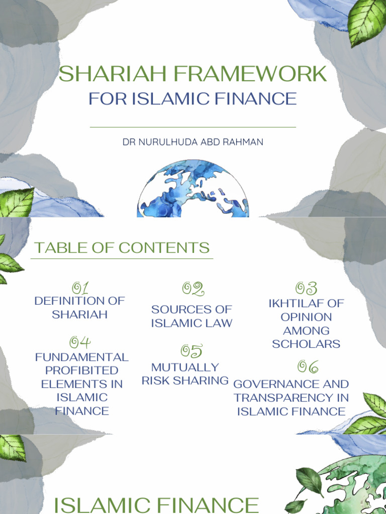 1.1 Shariah Framework DRN | PDF | Sharia | Islamic Jurisprudence