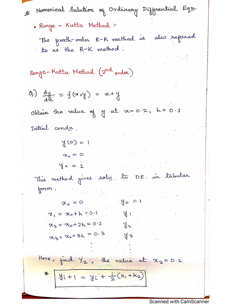 Range Kutta Method | PDF