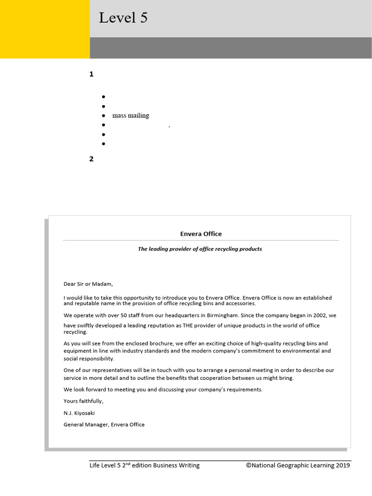 Level 5 - Worksheet7 - IntroducingYourCompany | PDF | Communication ...