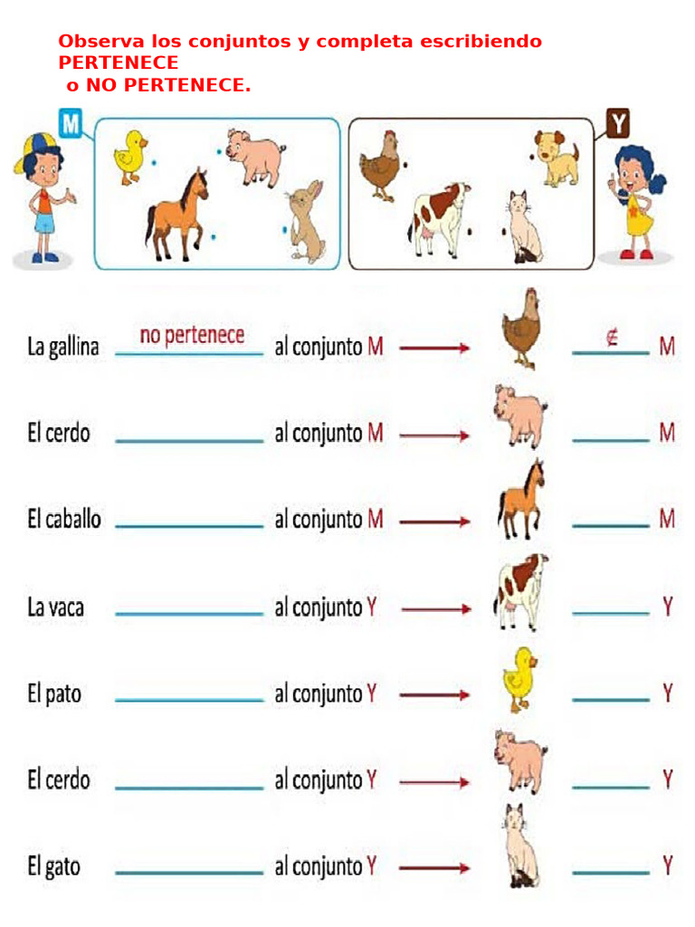 Actividad de Conjuntos para Niños | PDF
