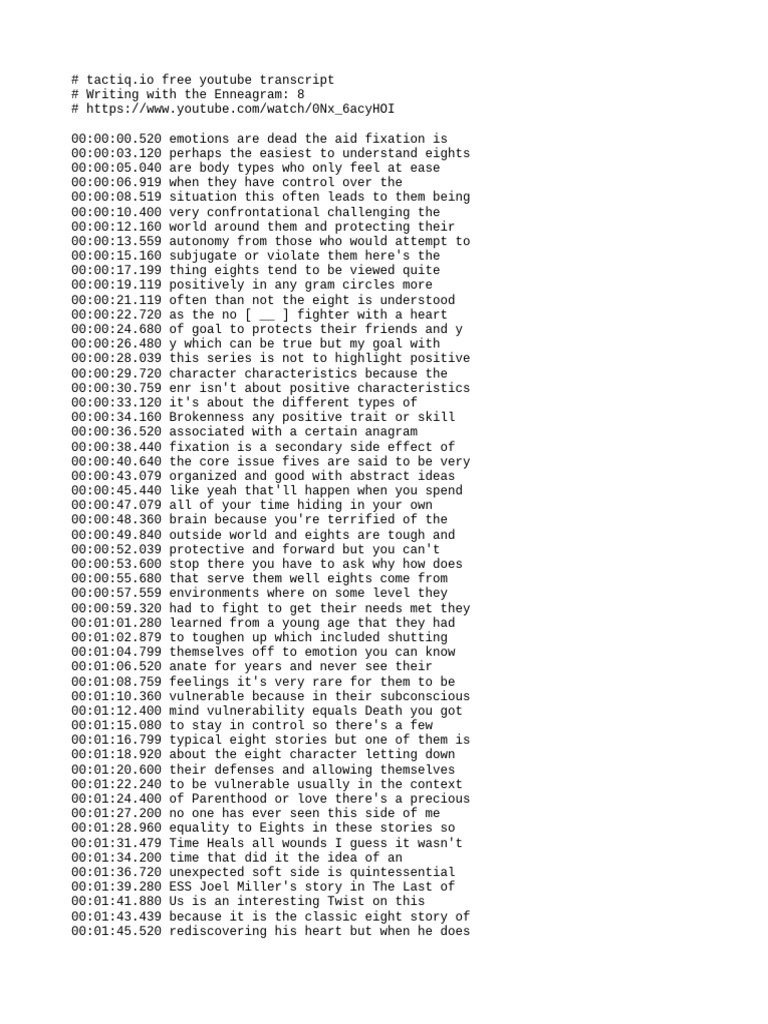 Tactiq Free Transcript 0Nx - 6acyHOI | PDF | Psychology | Psychological Concepts