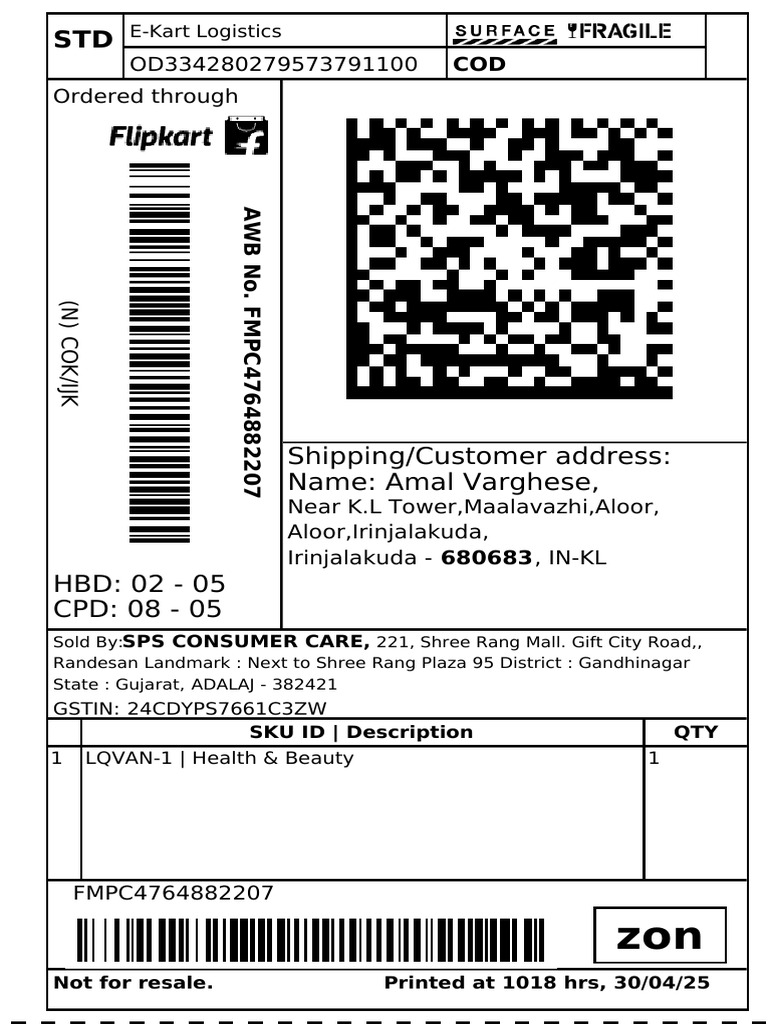 Flipkart Labels 30 Apr 2025-10-18 (Cropped) | PDF