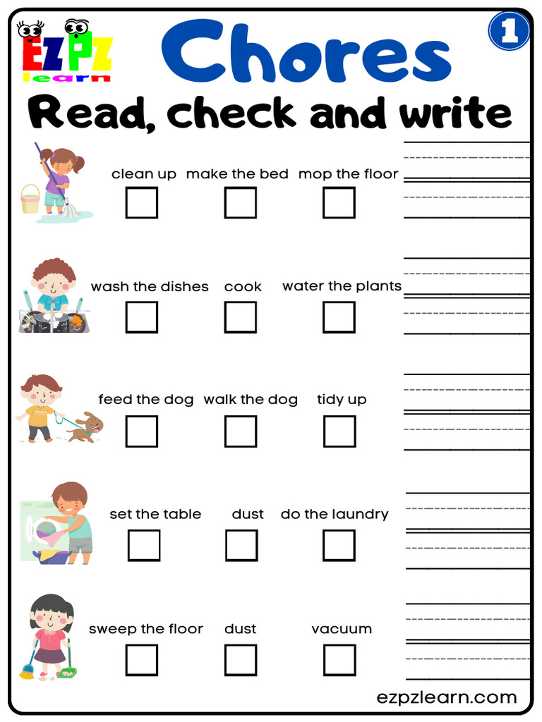 1 Chores Read Check and Write | PDF