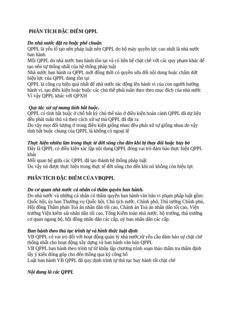 Phân Tích Đặc Điểm Qppl | PDF