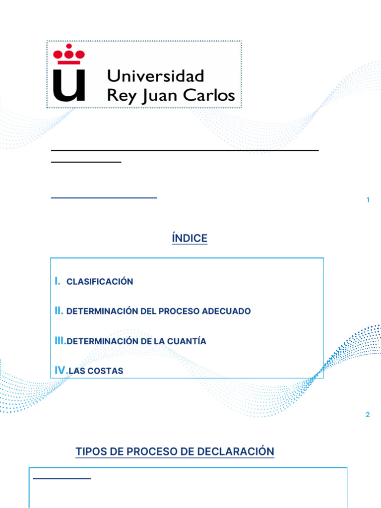 Tema 6. Tipos de Proceso de Declaración | PDF | Propiedad | Posesión (Ley)