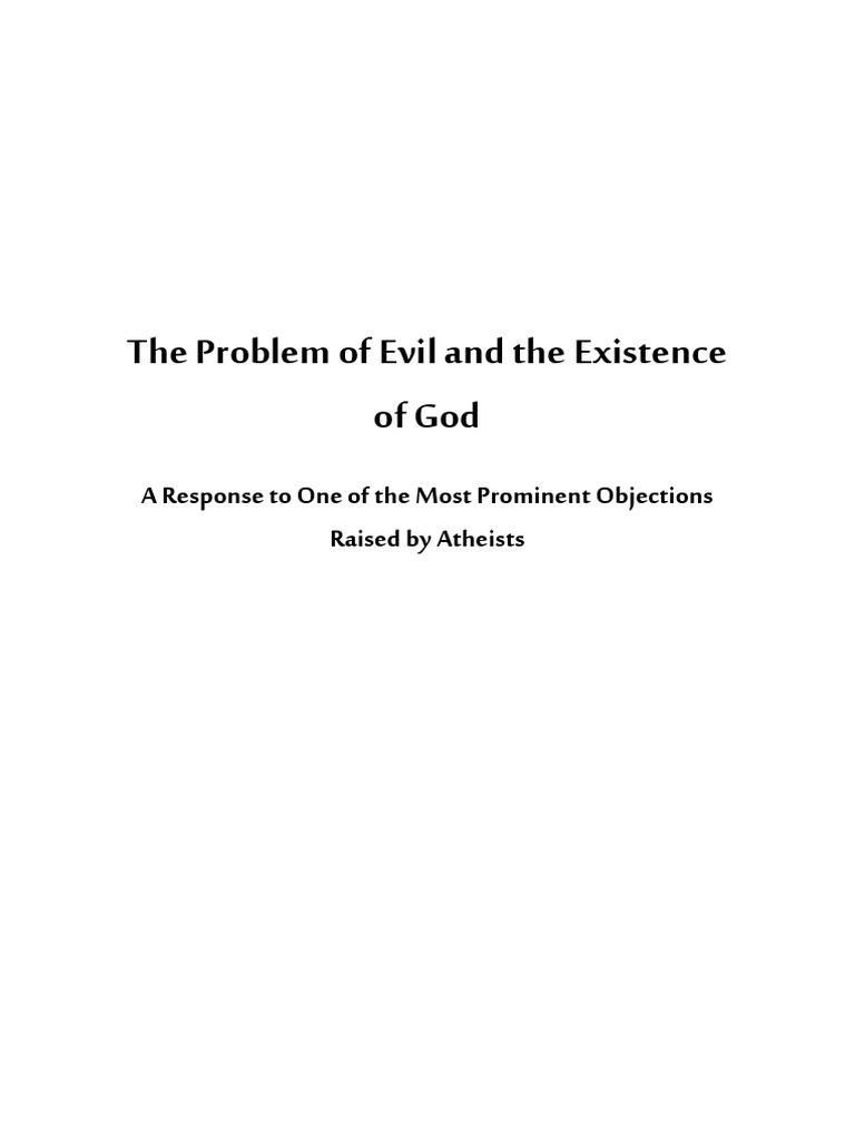 Addressing the Problem of Evil in Islam | PDF | Problem Of Evil | Atheism