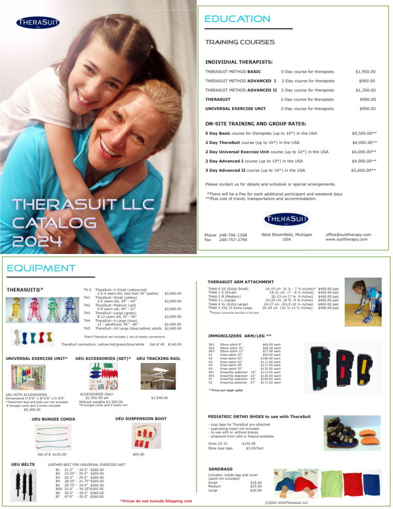 TheraSuit Method Training & Pricing | PDF