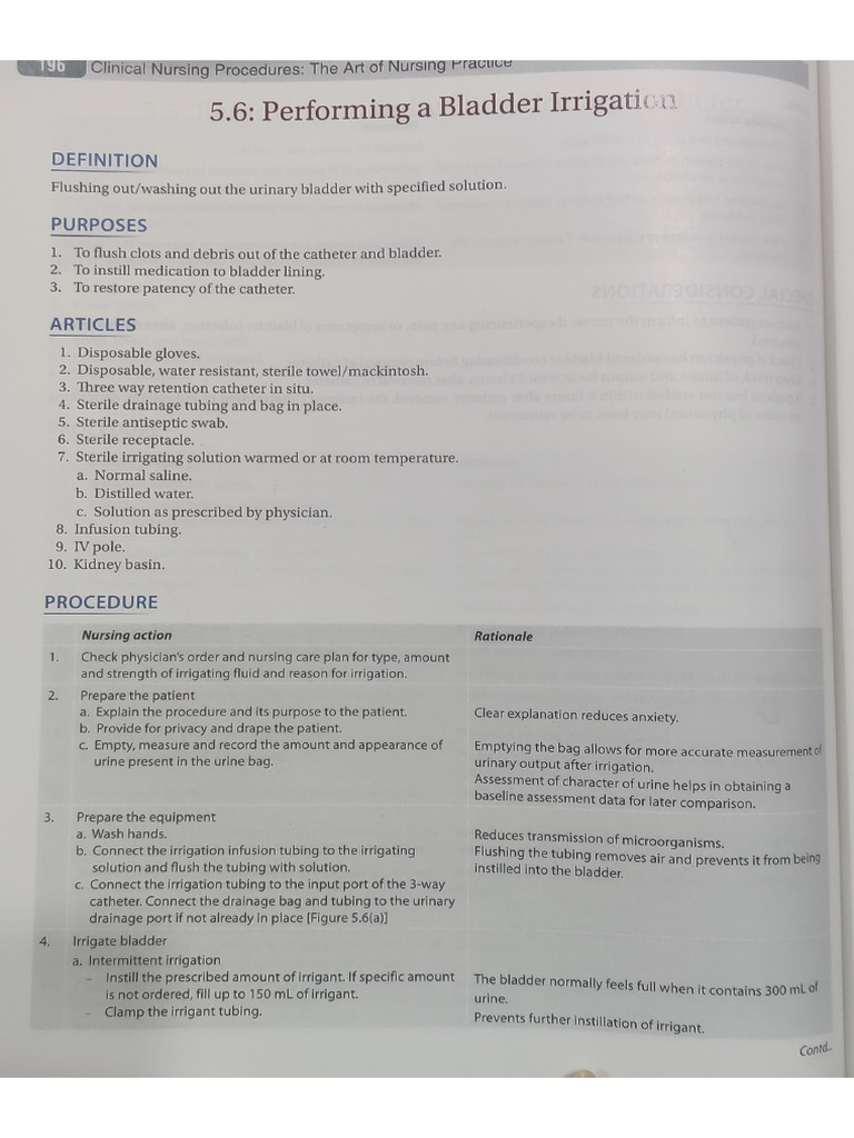 bladder irrigation | PDF