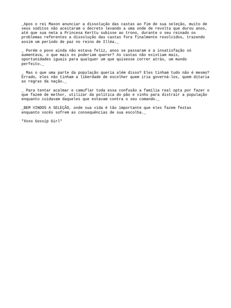 GG The Selection | PDF