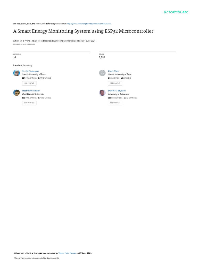 Asmartenergymonitoringsystemusing ESP32 Microcontroller | PDF ...