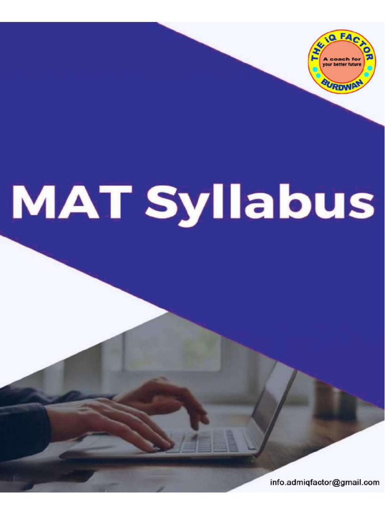 MAT Exam Syllabus Overview | PDF | Mathematics | Equations