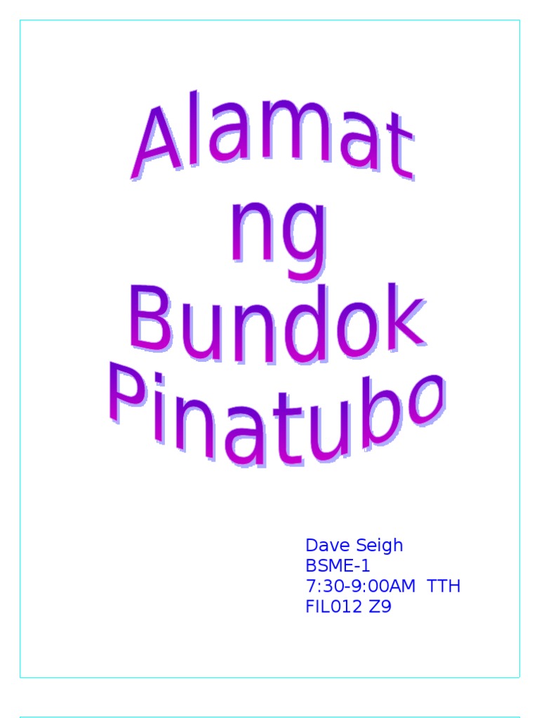 Alamat NG Bundok Pinatubo | PDF