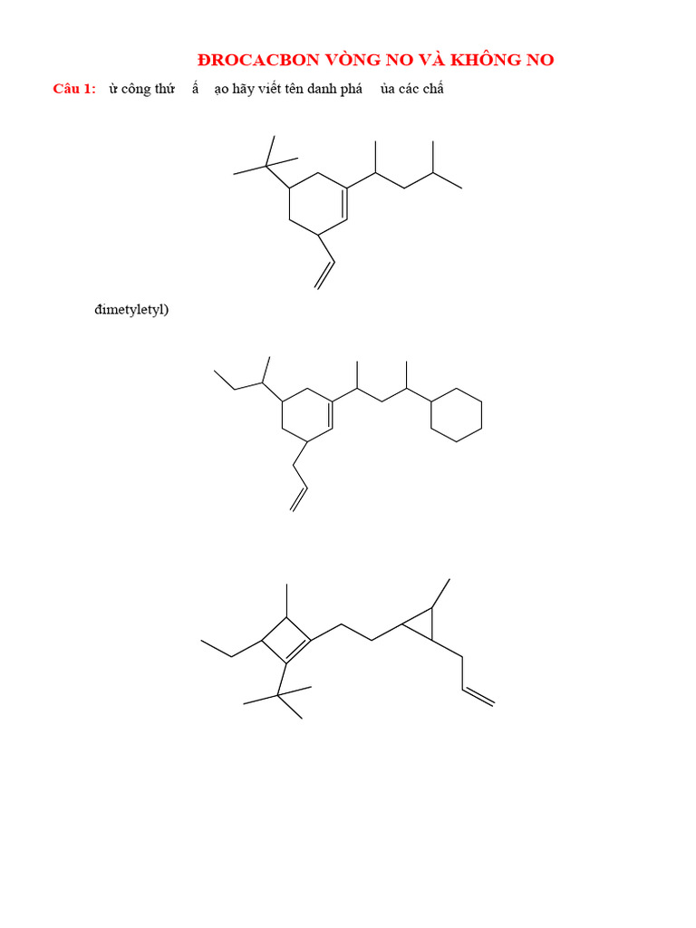 Ii-3-Hidrocacbon Vòng No Và Không No - Đáp Án | PDF