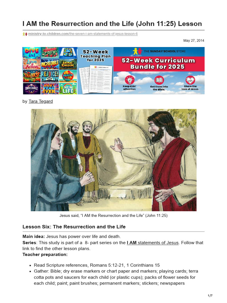 Jesus: The Resurrection and the Life | PDF | Lazarus Of Bethany | Jesus