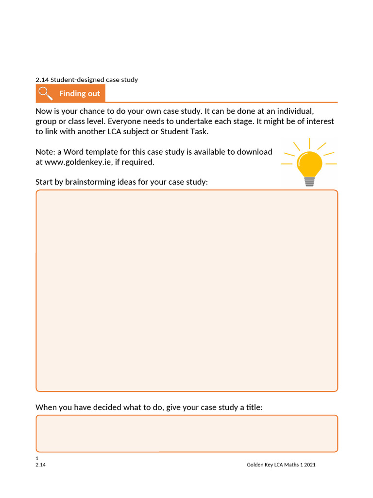 Student Designed Case Study | PDF