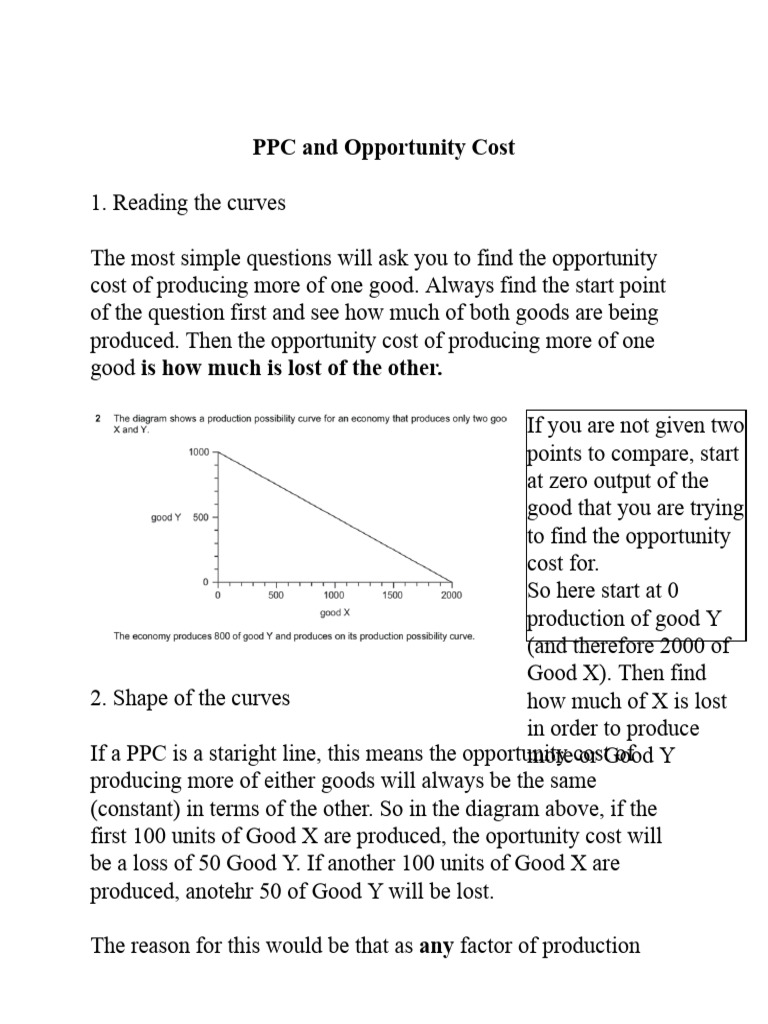 MCQ - PPC - Opportunity Cost | PDF | Labour Economics | Capital (Economics)