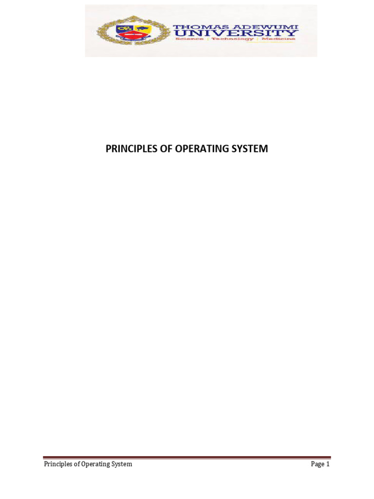 Principles of Operating System | PDF | Operating System | Scheduling (Computing)