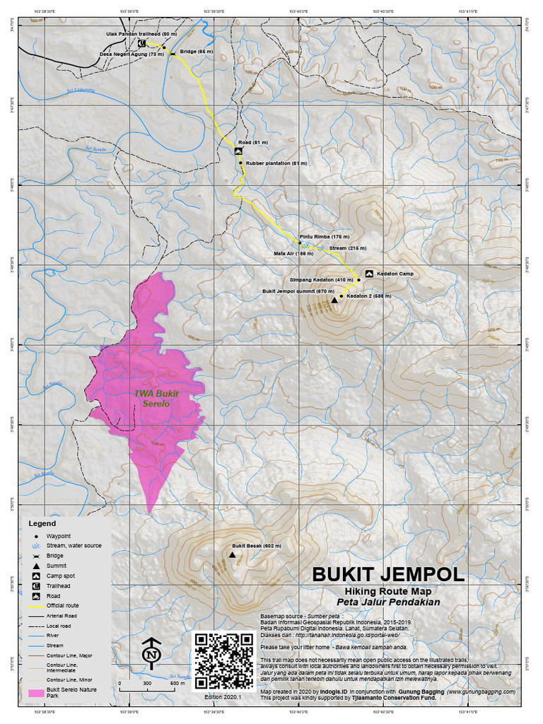 Peta Jalur Pendakian Bukit Jempol | PDF
