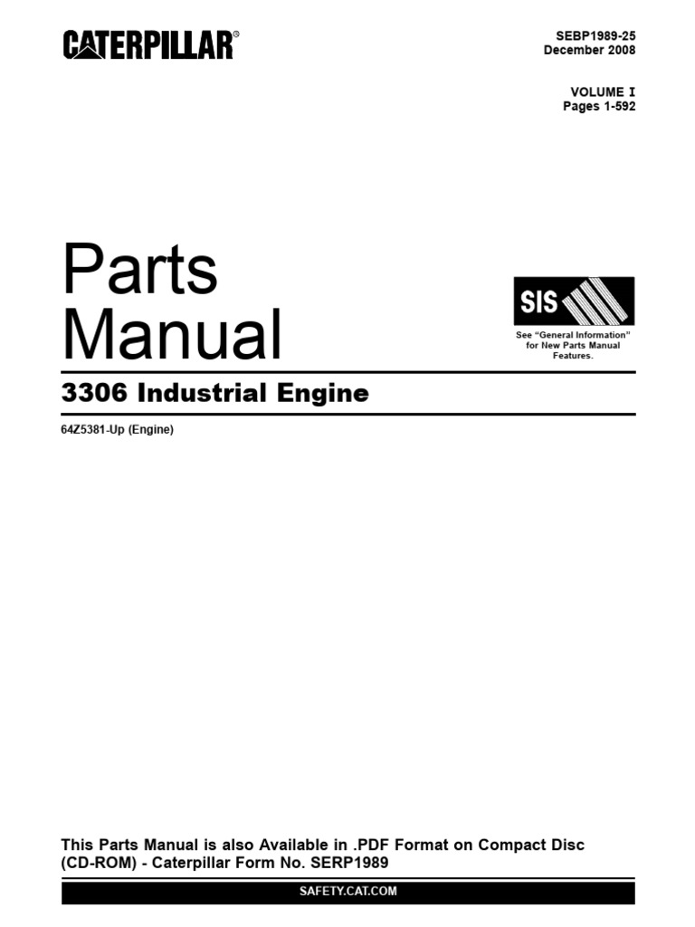 3306 Parts Manual Vol I Pages 1 - 592 | PDF | Radiator | Engines