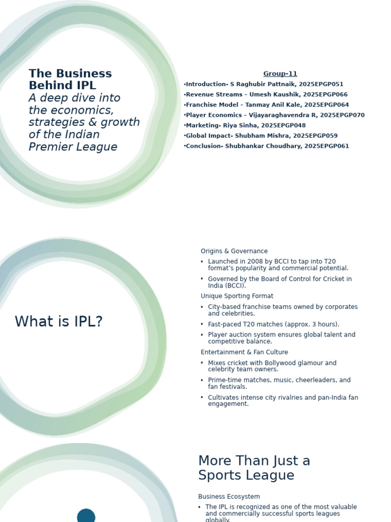 MC - Business Behind IPL - Group 11 | PDF | Cricket