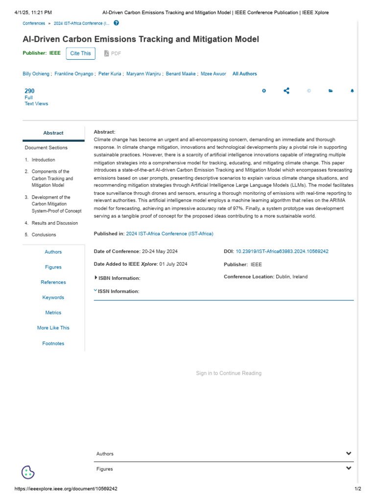 AI Carbon Emissions Tracking Model | PDF | Climate Change | Greenhouse Gas