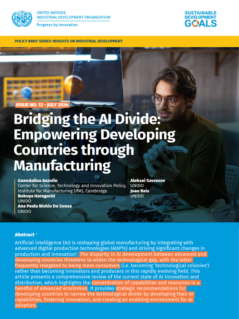 AI in Manufacturing: Bridging Global Gaps | PDF | Artificial ...