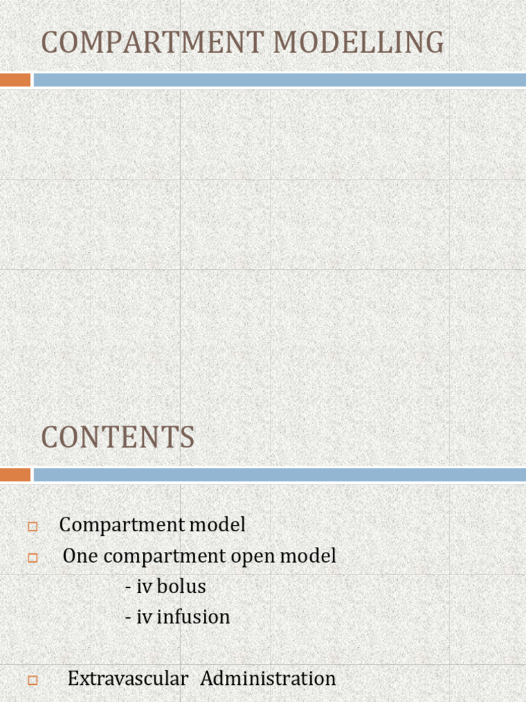Compartment 2 | PDF | Pharmacokinetics | Intravenous Therapy