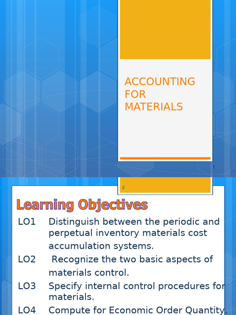 Accounting For MAterials | PDF | Cost Of Goods Sold | Inventory