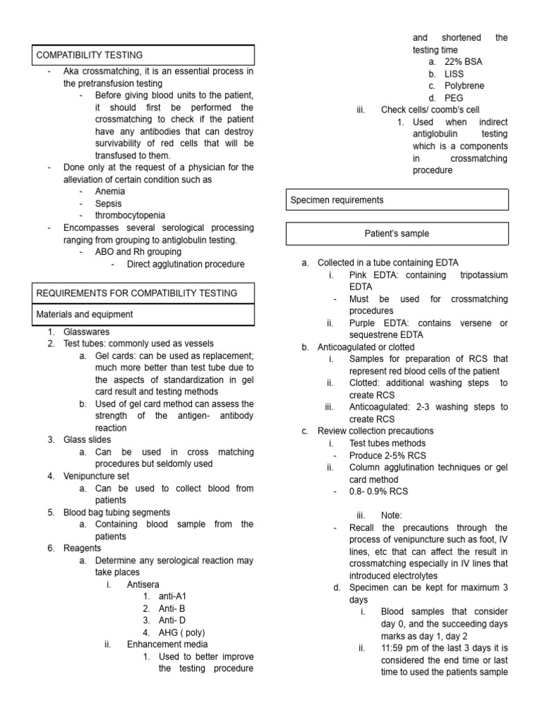 BB - Compatibility Testign | PDF | Blood Type | Blood Transfusion