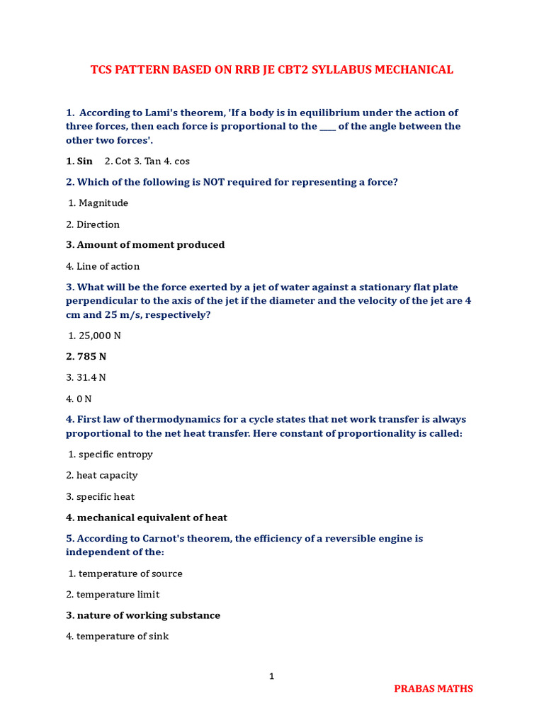 Tcs Pattern Merged Final 1-13 | PDF | Force | Pump