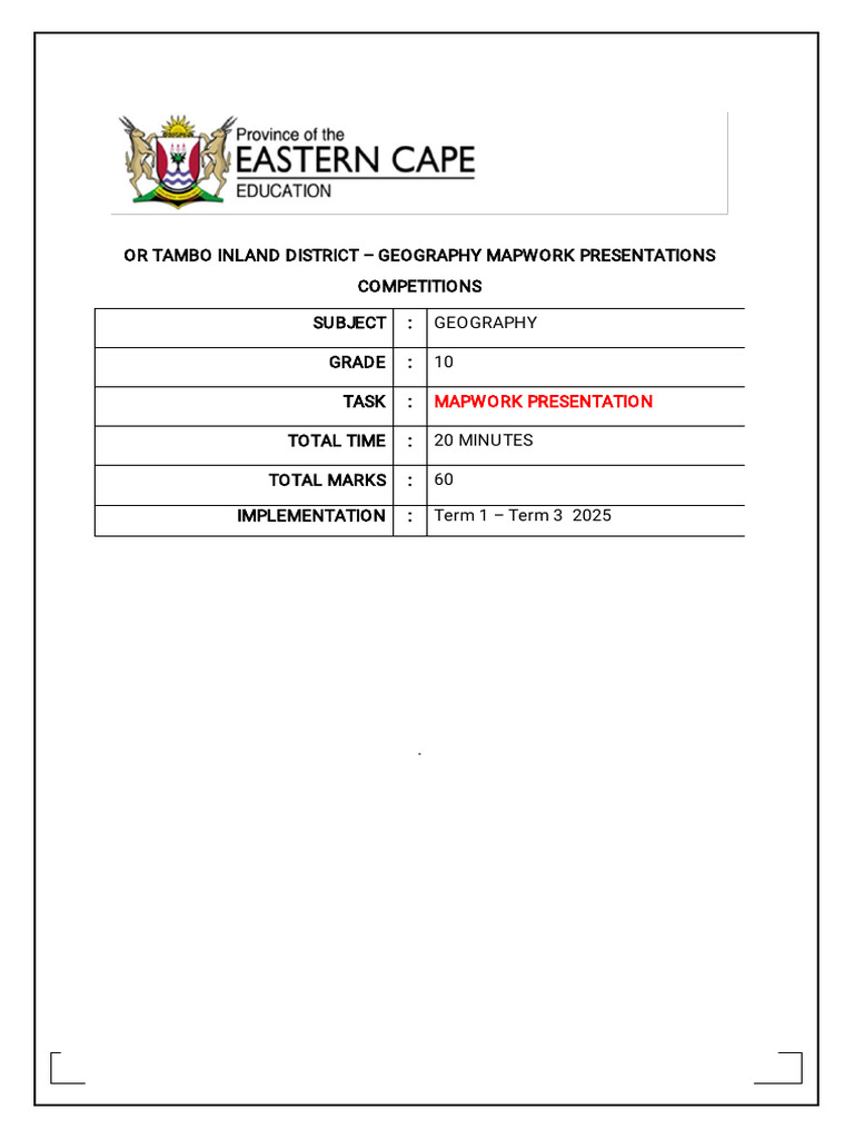 Grade 10 Mapwork Presentation | PDF