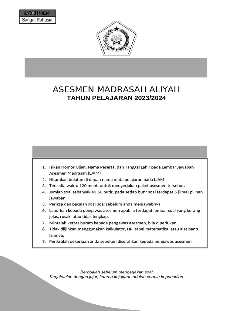 Soal-Am Bahasa Indonesia FKK | PDF