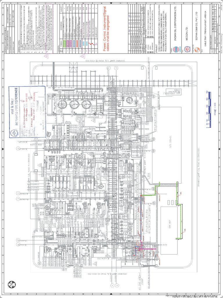 IOCL-SOPAN-ELEC-6012_4 - Area 24 - Cable tray Lyt - RFR - 09.04.2025 | PDF
