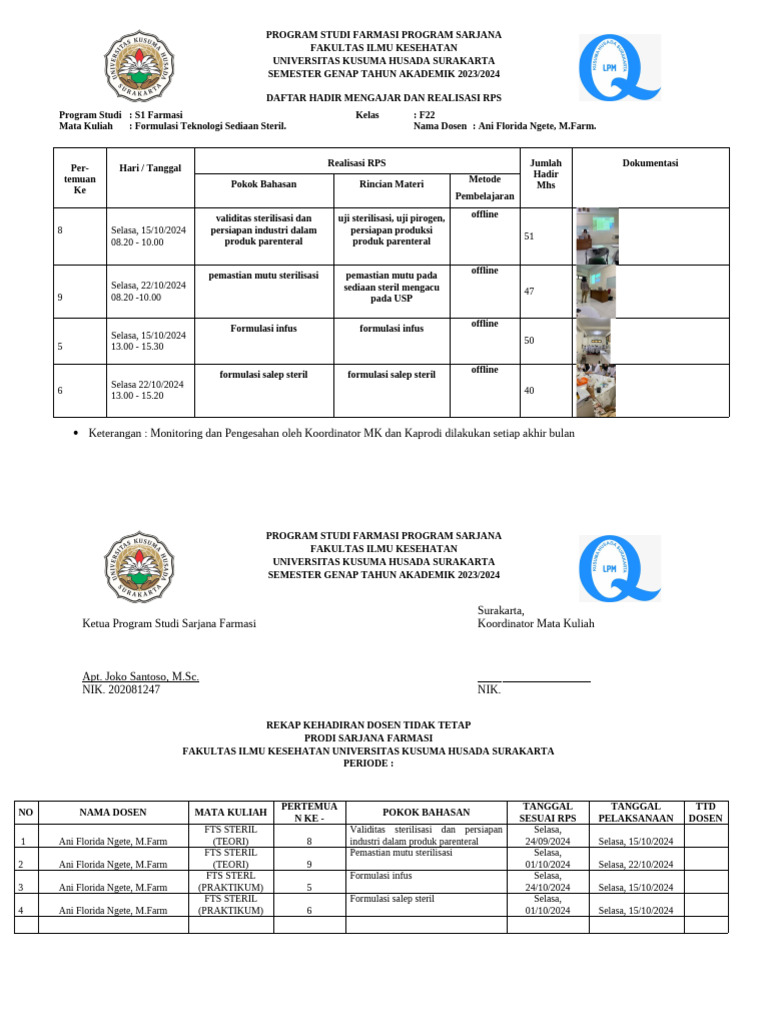 Jurnal FTS (Praktikum & Teori) F22 | PDF