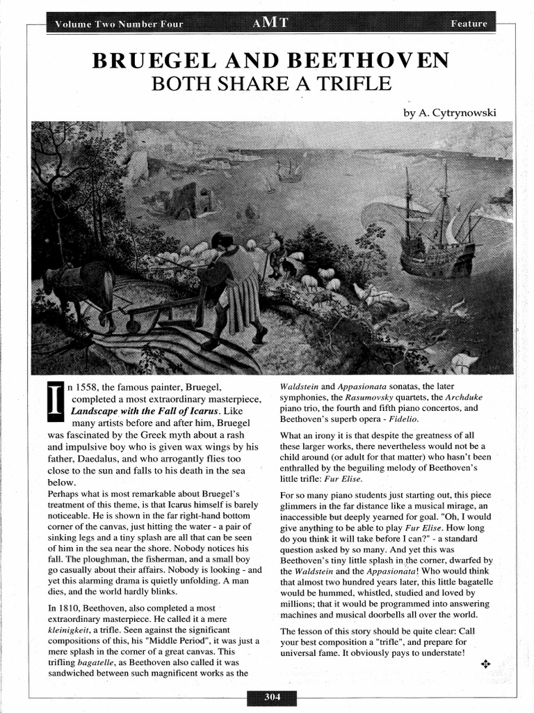 Bruegel and Beethoven Both Share A Trifle | PDF