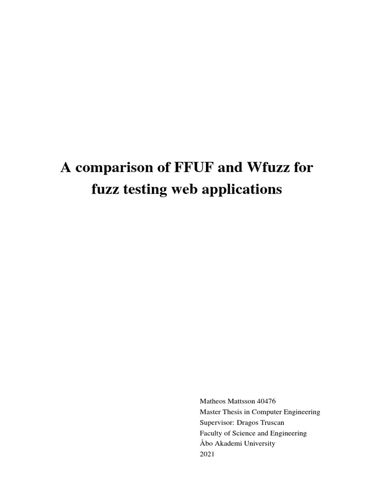mattsson_matheos-ffuf-wfuz | PDF | World Wide Web | Internet & Web
