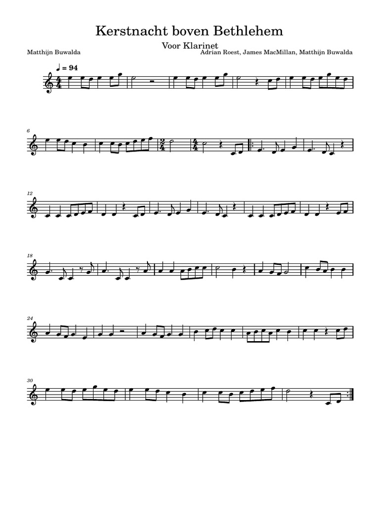 Kerstnacht Boven Bethlehem | PDF