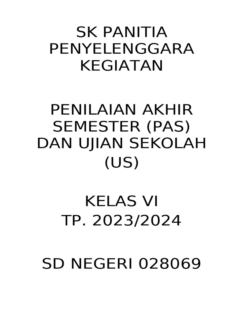 Cover SK Pas Dan Us 2022 | PDF