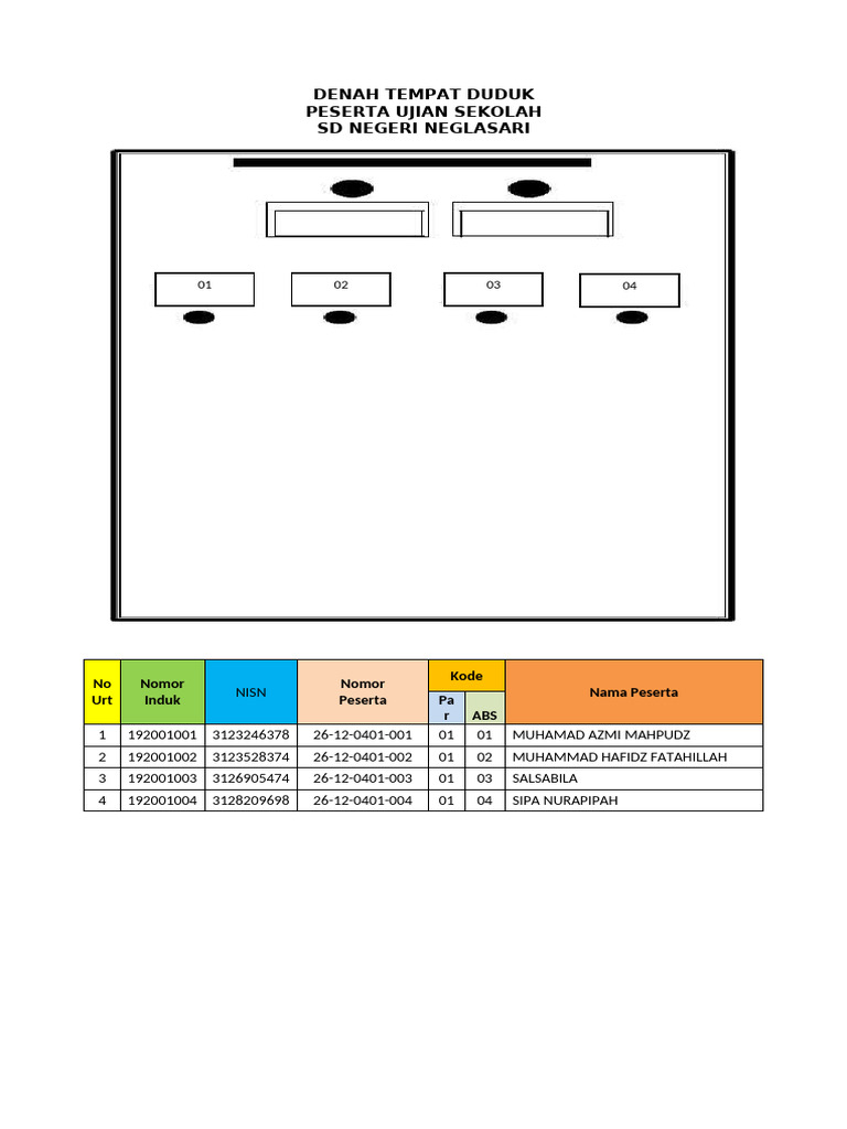 DENAH TEMPAT DUDUK | PDF