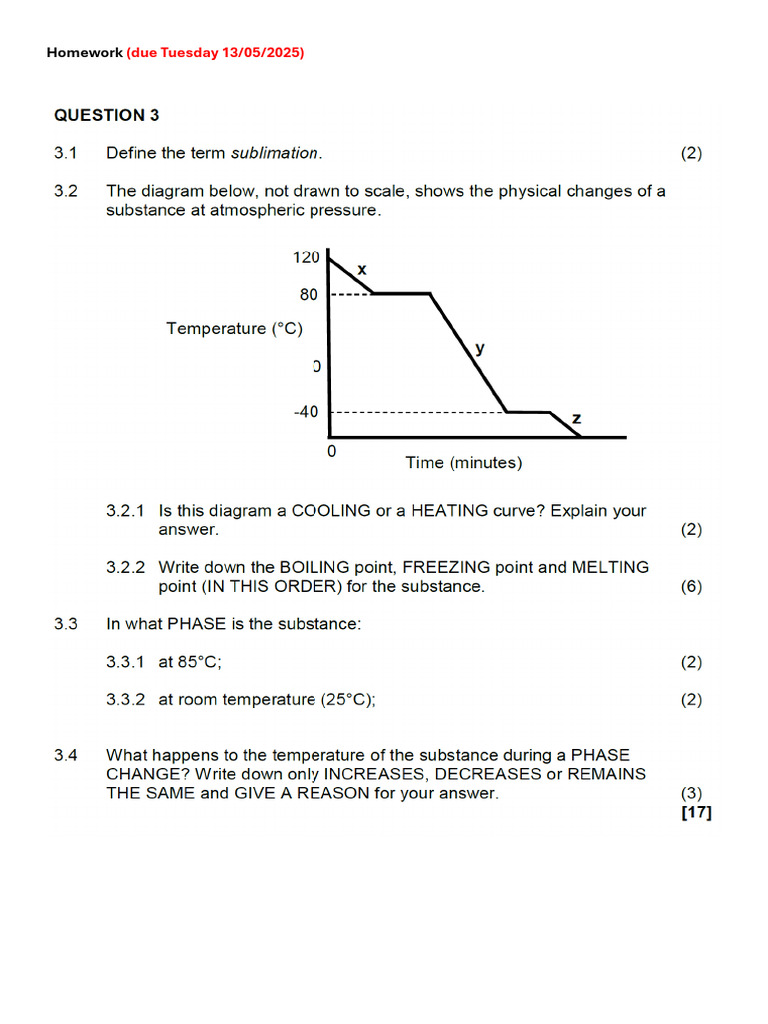Homework Heating Curve | PDF