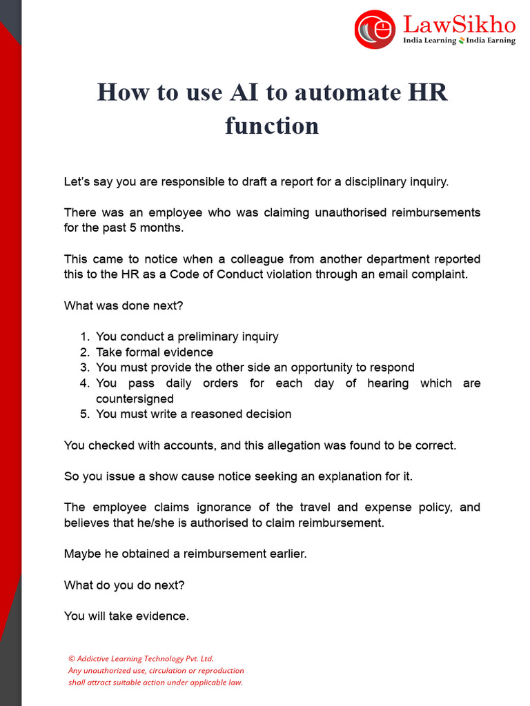 How To Use AI To Automate HR Function | PDF | Justice | Crime & Violence