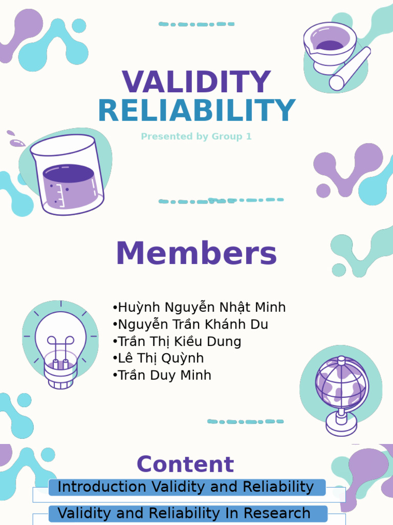 Final - Group 1 - Vadility and Reliability | PDF | Validity (Statistics) | Sat